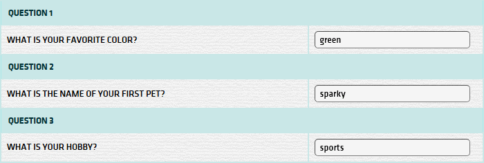 Help For Verfication Questions